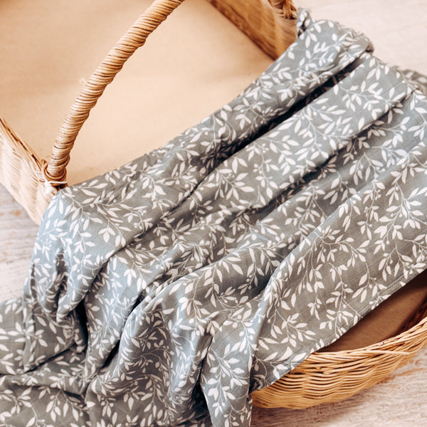 Sage Leaves | Muslin Wrap – Little Dottie