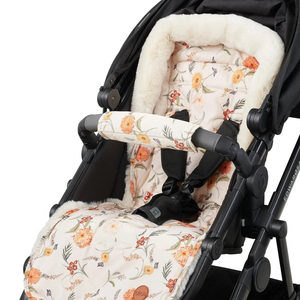 Reversible Pram Harness Cover Set | Beige Gingham/Wildflower – Little ...