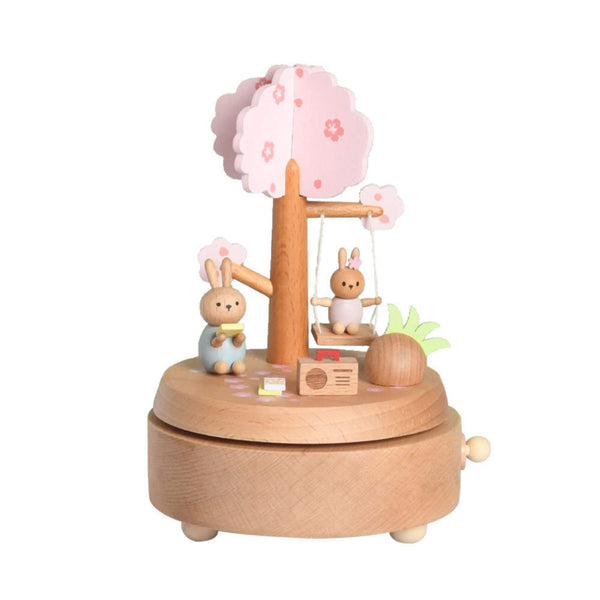 PRE-ORDER Wooden Musical Carousel - Bunnies – Little Dottie